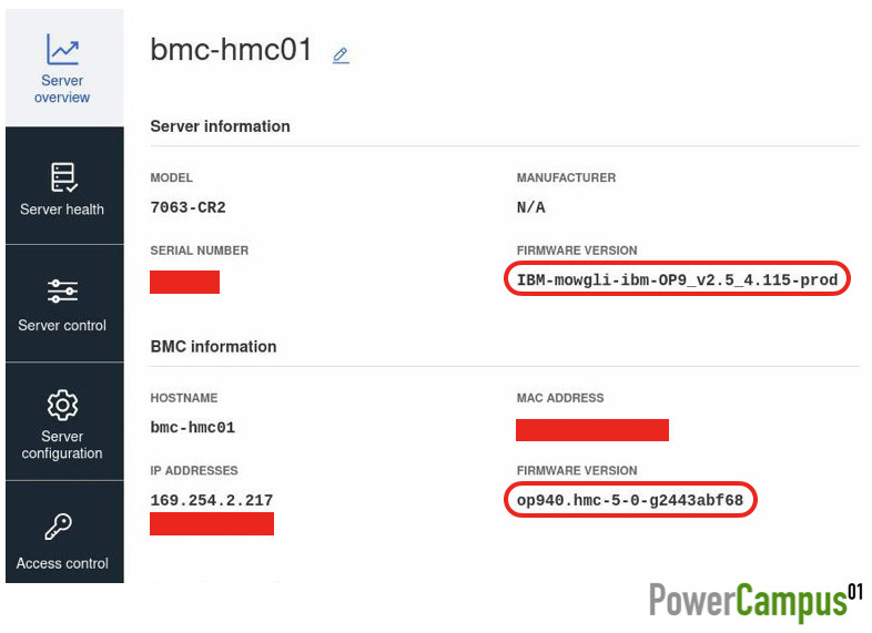 Check the Installed Firmware Versions - PowerCampus 01